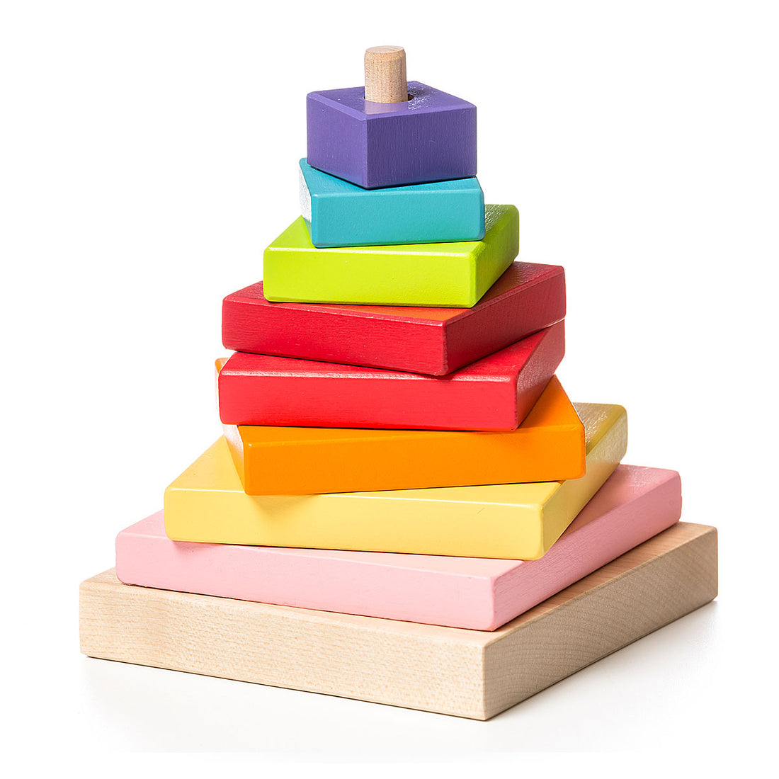 CE125. Pirámide Colores de Madera – didacticoschile